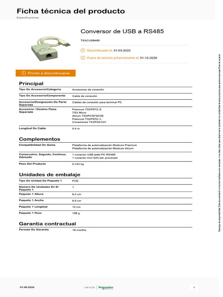 Schneider Electric - Preventa-XPS-MC-XPS-MP-XPS-MCM - TSXCUSB485 | PDF