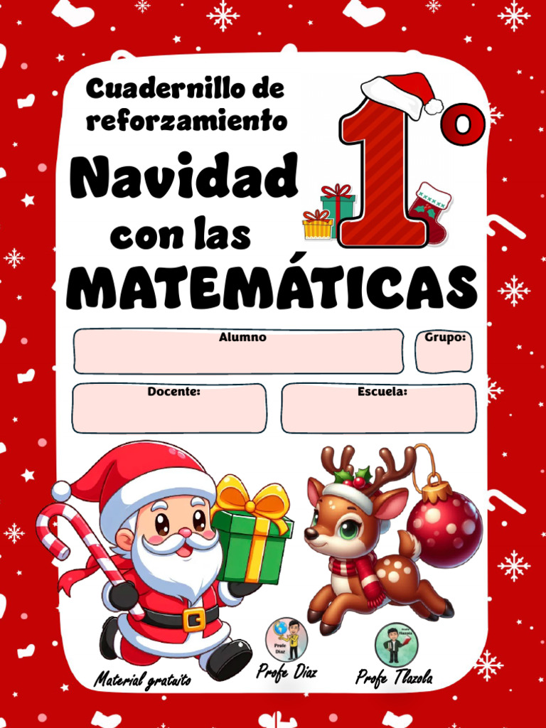 1° Cuadernillo Navidad Con Las MATEMÁTICAS - Profe Diaz | PDF