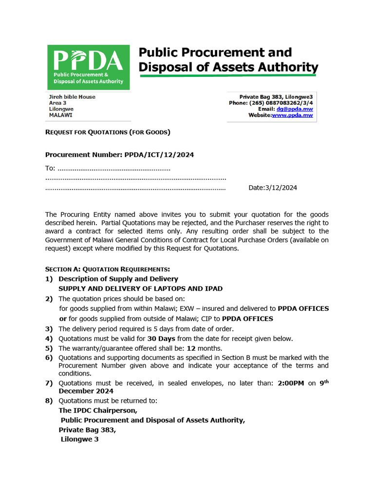 RFQ ICT GADGETS | PDF | Laptop | Computer Hardware
