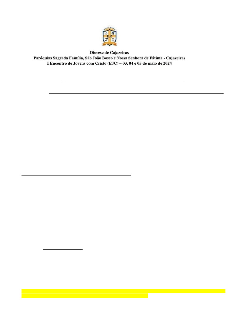 Carta Comunicado Ejc 2024 | PDF