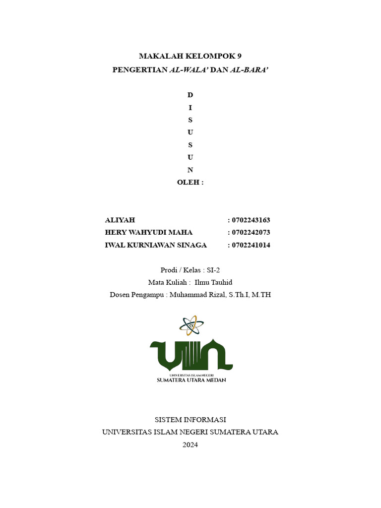 Pengertian Al-Wala’ dan Al-Bara’ dalam Islam | PDF