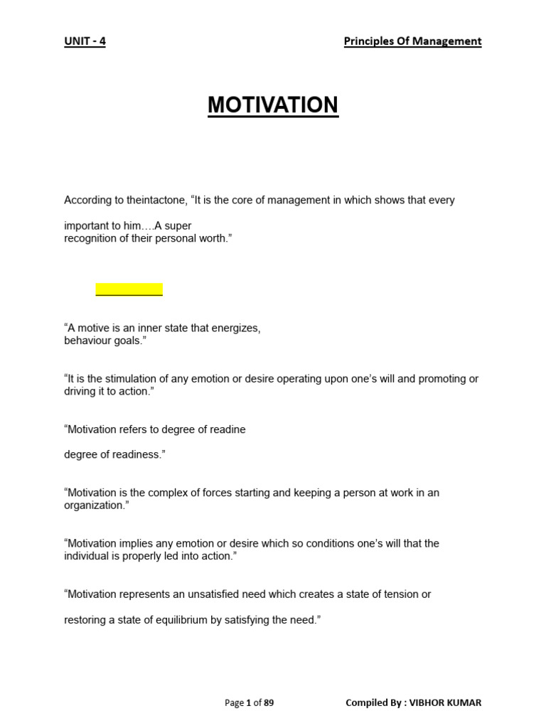 Unit - 4 and 5 Directing and Controlling | PDF | Leadership | Motivation