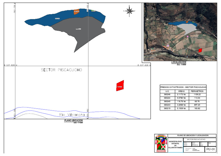 Plano de Ubicación en Piscacucho, Cusco | PDF