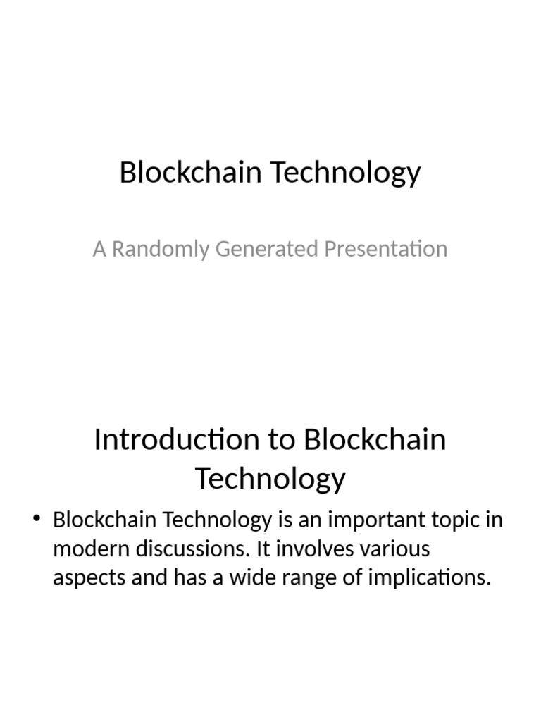 Blockchain Technology | PDF