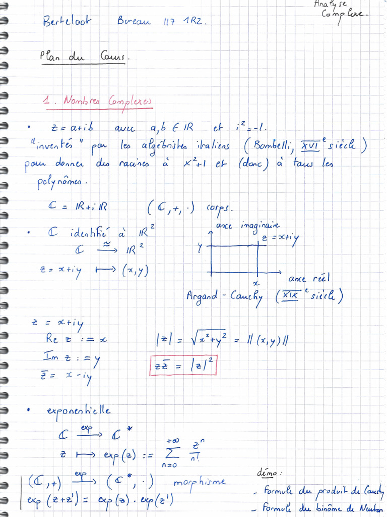 Cours Analyse Complexe | PDF