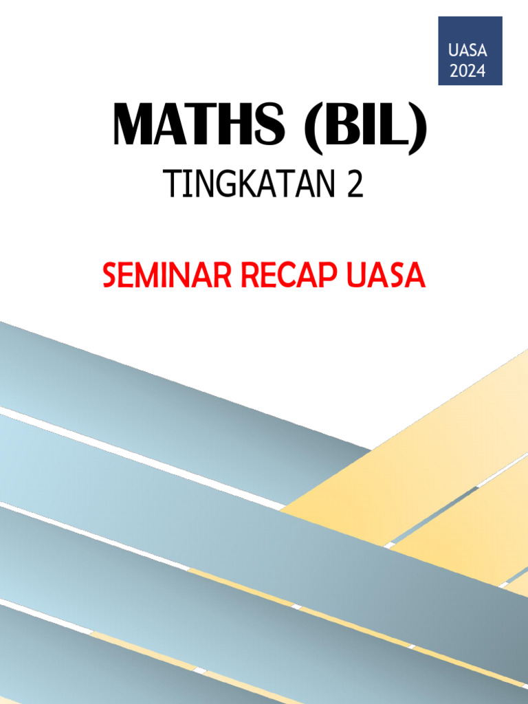 T2 Maths - Recap Uasa | PDF