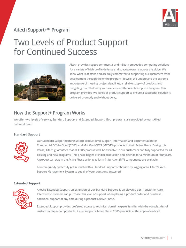 Aitech Support Policy Flyer D5 | PDF | Computer Science | Computing