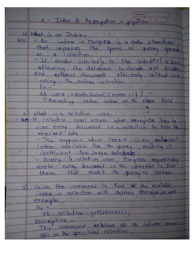 Mongodb Theory Assignment - 4th | PDF