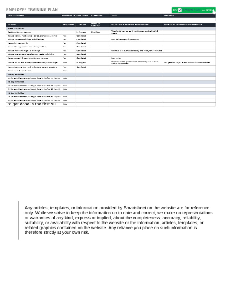 IC-Employee-Training-Plan-Template-8538 | PDF