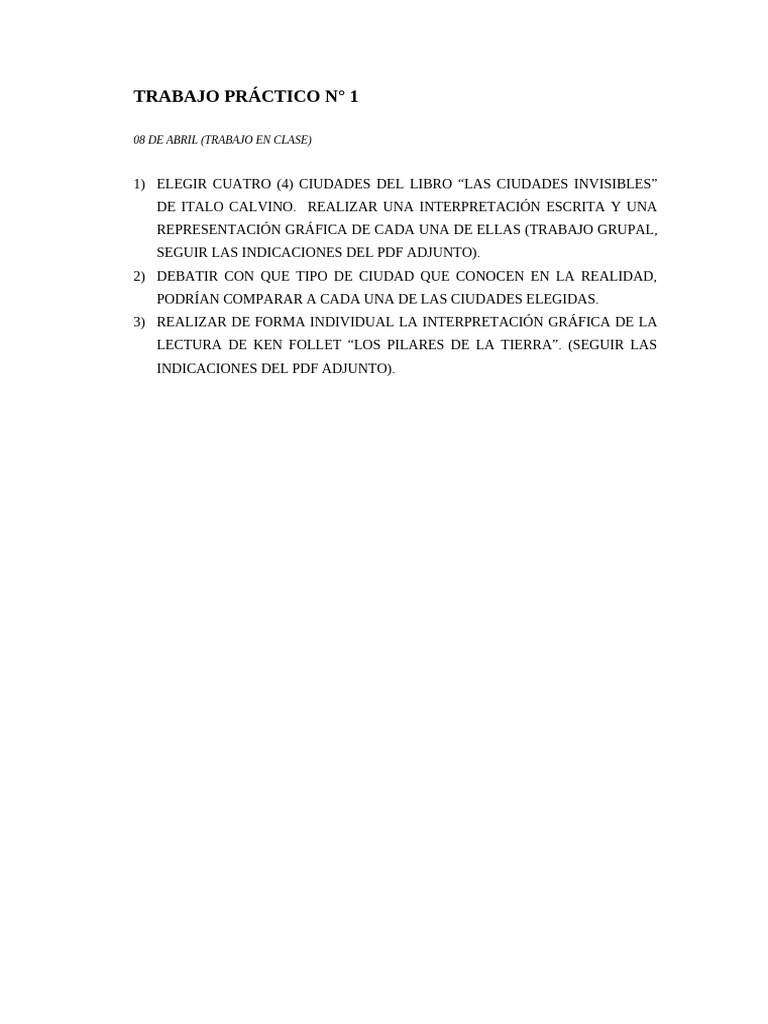 CONSIGNA - TRABAJO PRÃ CTICO N 1- 08-04-24 | PDF