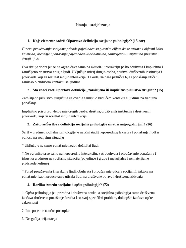 Pitanja | PDF