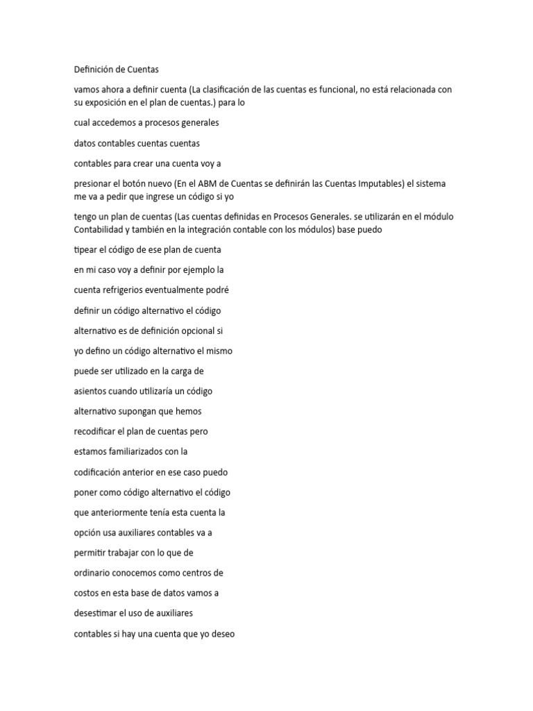 Definición de Cuentas | PDF | Contabilidad | Moneda