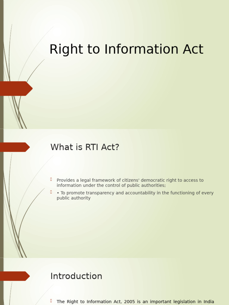 RTI | PDF | Government | Justice