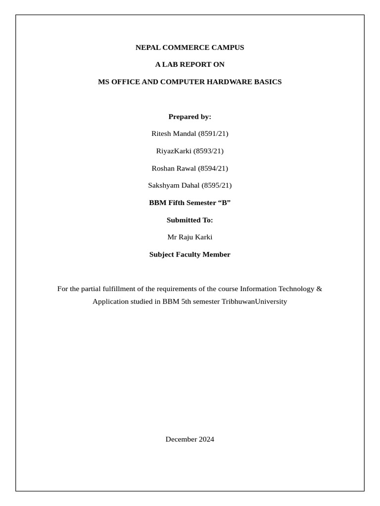 final IT | PDF | Read Only Memory | Central Processing Unit