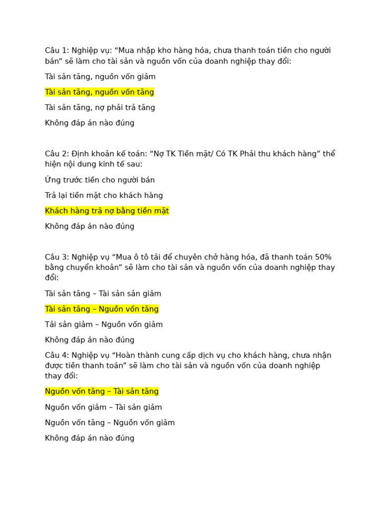 40 Câu hỏi TN NLKT | PDF