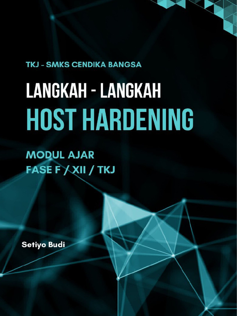 2024 - Modul Ajar-CB - Host Hardning (Setiyo Budi - 17102024) | PDF