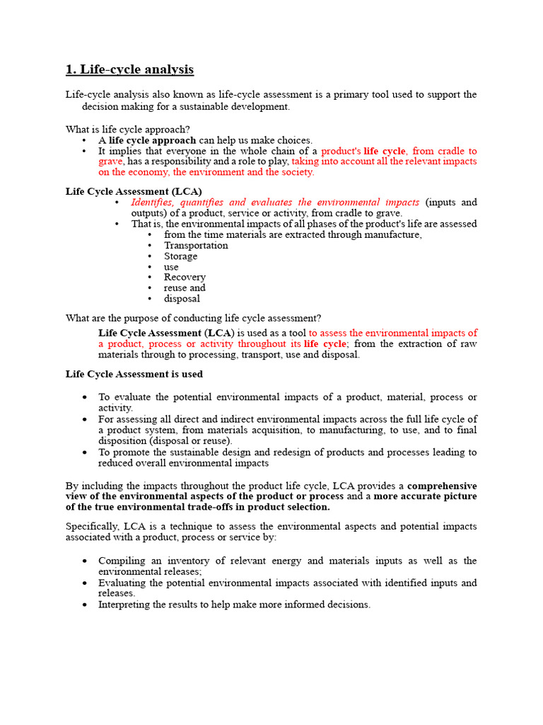 EST Notes_2 | PDF | Life Cycle Assessment | Policy