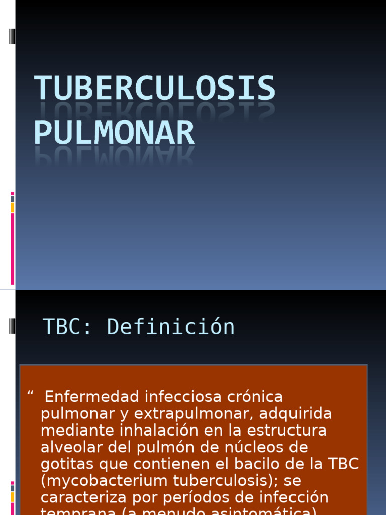 Tuberculosis Pulmonar Primaria Post Primaria | PDF | Tuberculosis | T ...