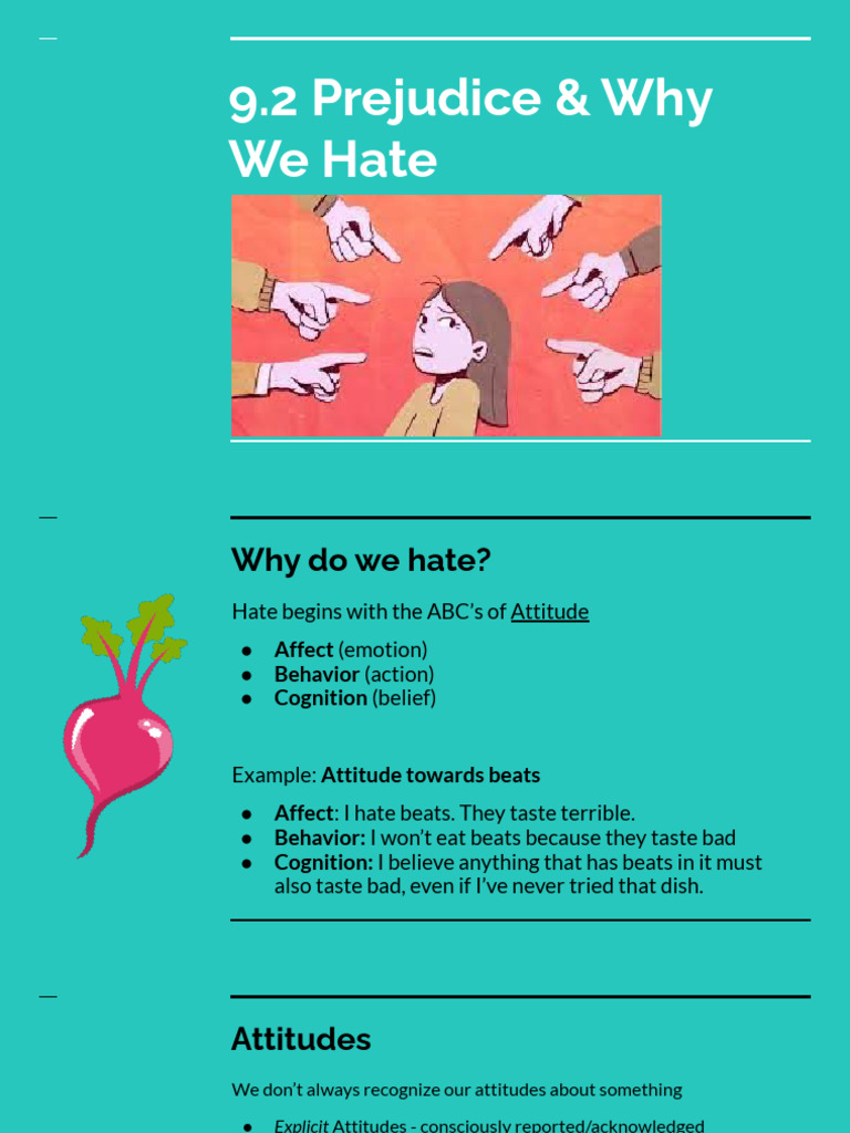 Understanding Prejudice and Hate | PDF | Prejudices | Attitude (Psychology)