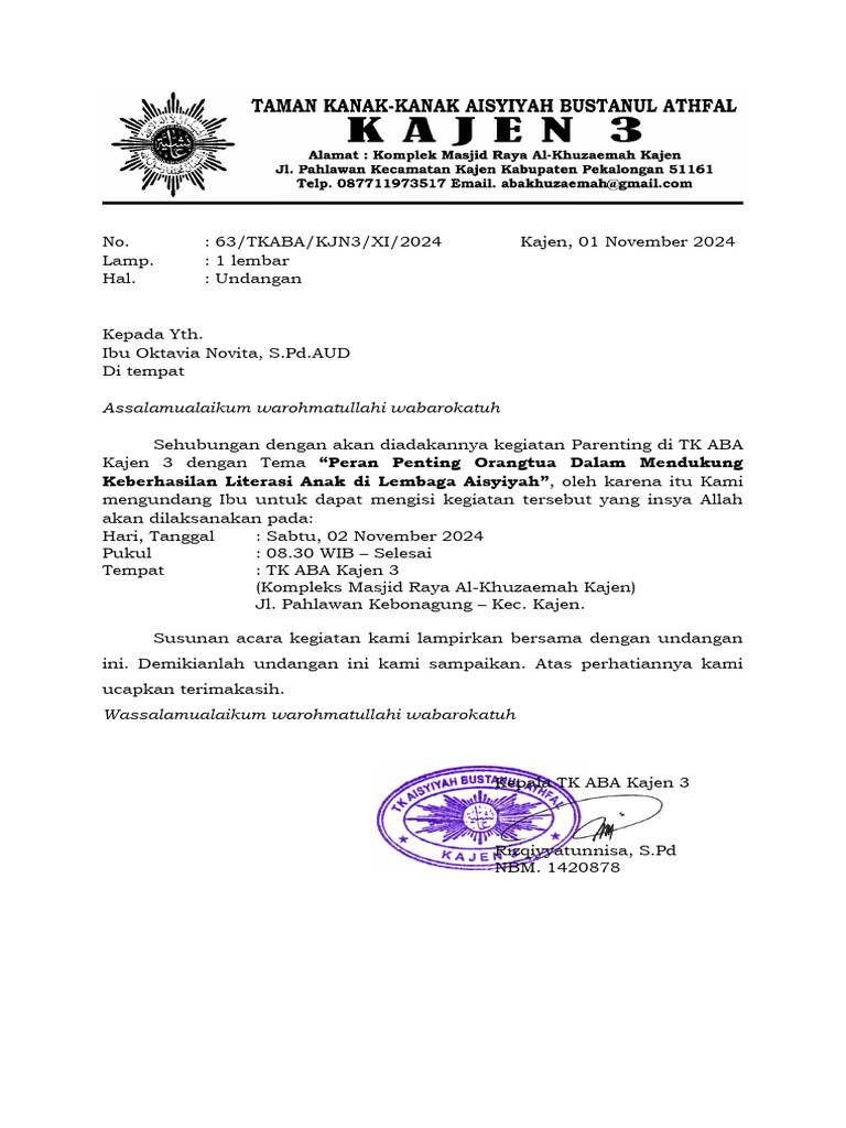 Undangan Narasumber | PDF