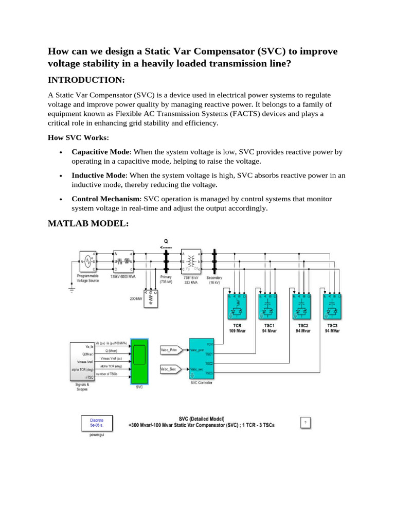 How Can We Design A Static Var Compensator | PDF | Ac Power | Capacitor