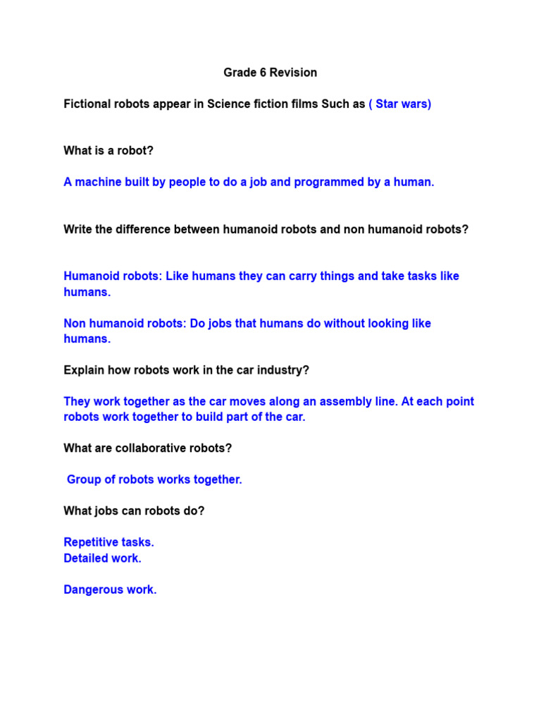 Understanding Robots: Types and Functions | PDF