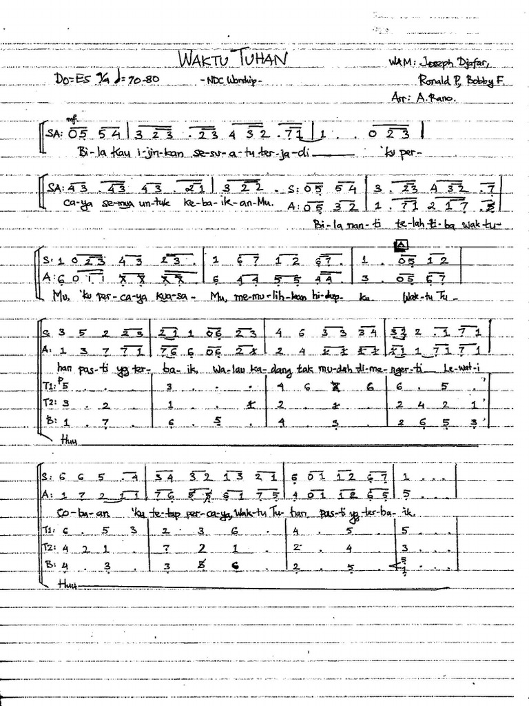 2.6. WAKTU TUHAN Satb Rev KKN | PDF