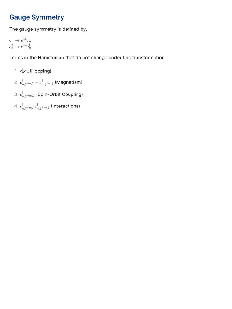 Gauge Symmetry | PDF