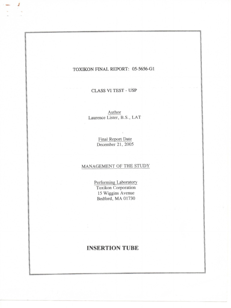 USP Class VI - Test Biocomp English | PDF