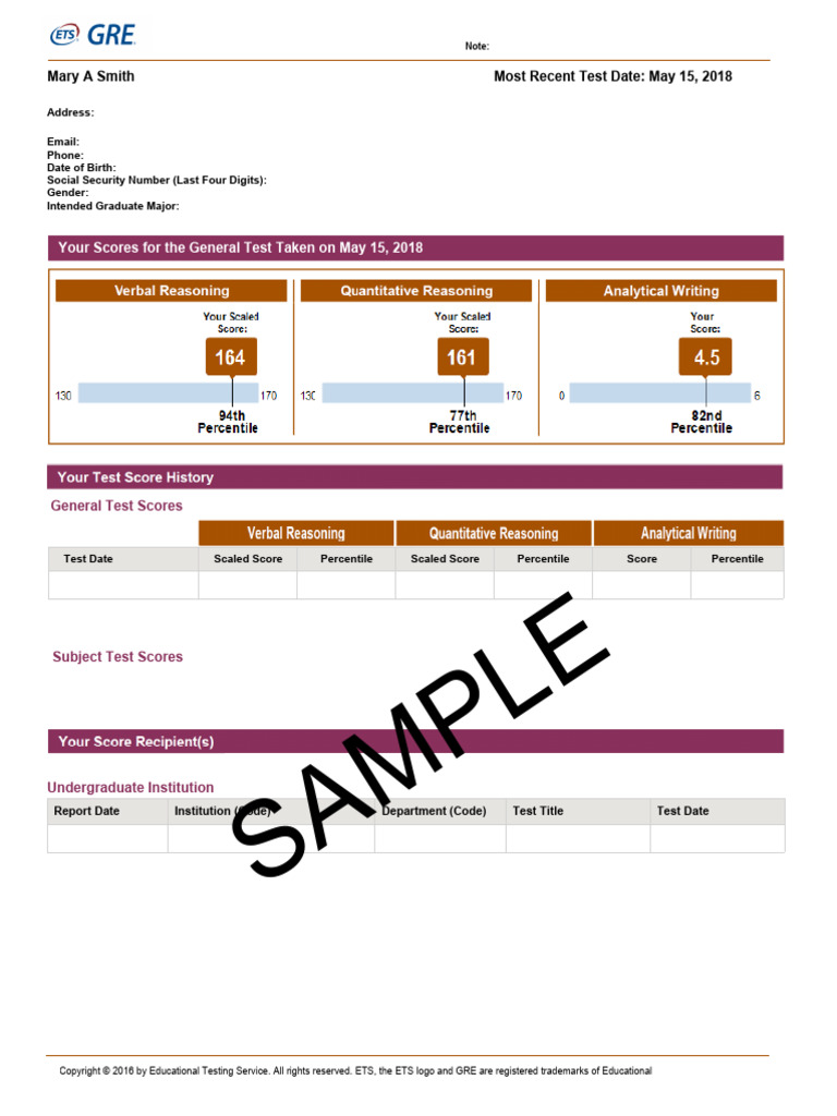 GRE PDF Sample | PDF | Graduate Record Examinations | Standardized Tests