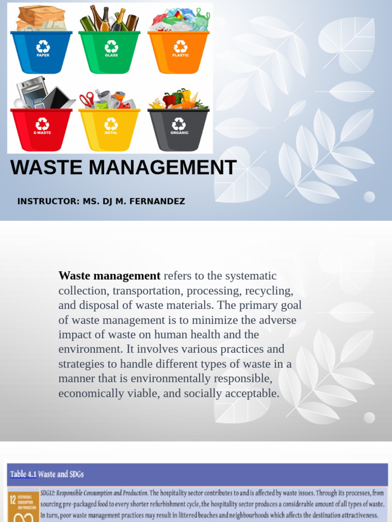 LESSON - 5 Waste Management | PDF | Waste | Waste Management