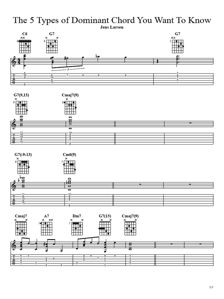 The-5-Types-of-Dominant-Chord-You-Want-To-Know | PDF
