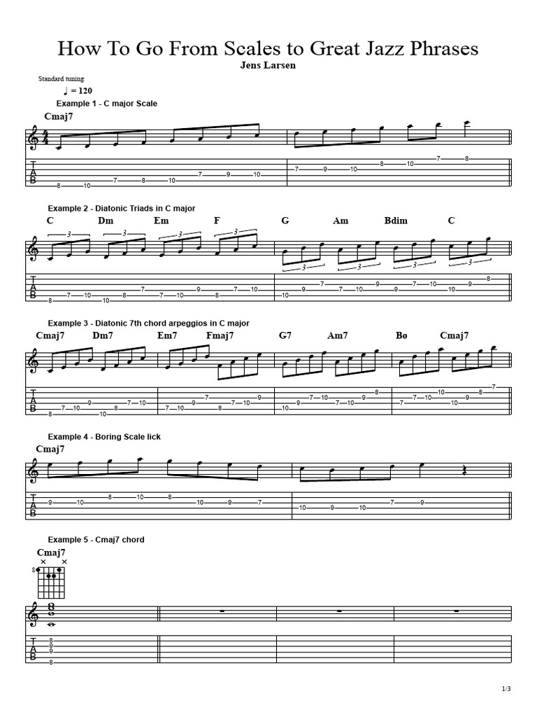 Jazz Phrases from Scales Guide | PDF | Melody | Musical Techniques