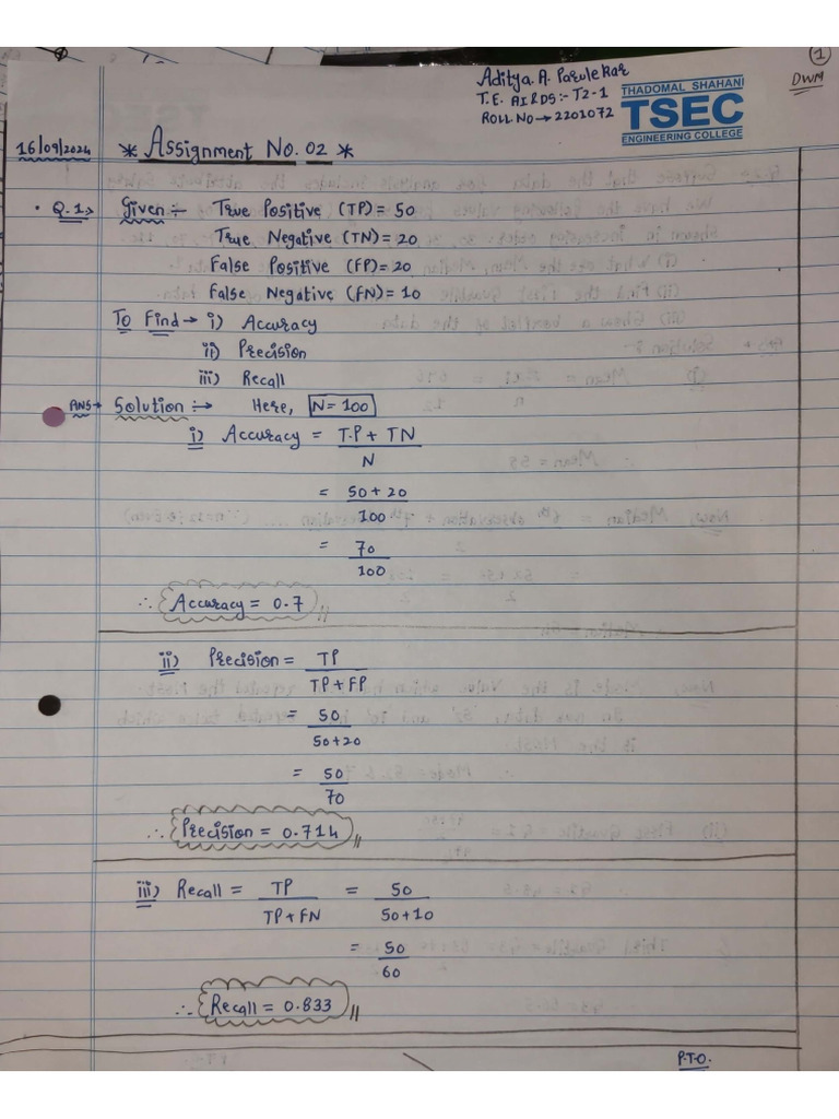 DWM ASSIGNMENT 2 Solutions | PDF