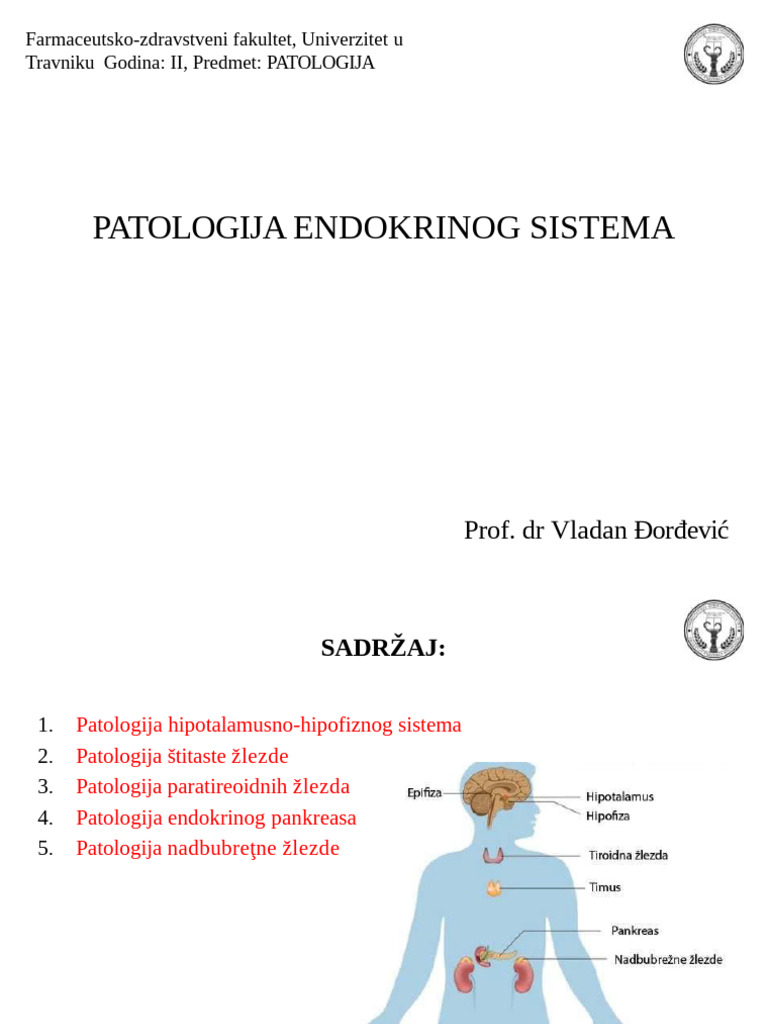 2.6. Specijalna Patologija - Patologija Endokrinog Sistema | PDF