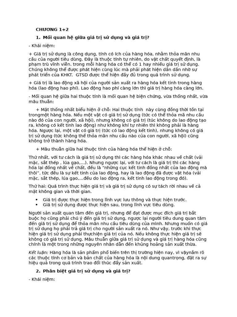 Tài liệu ôn tập KTCT 2 | PDF