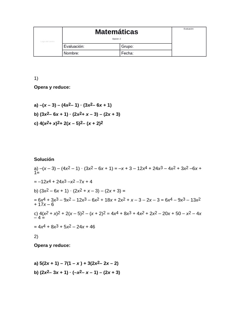 polinomios | PDF | Ciencia computacional | División (Matemáticas)