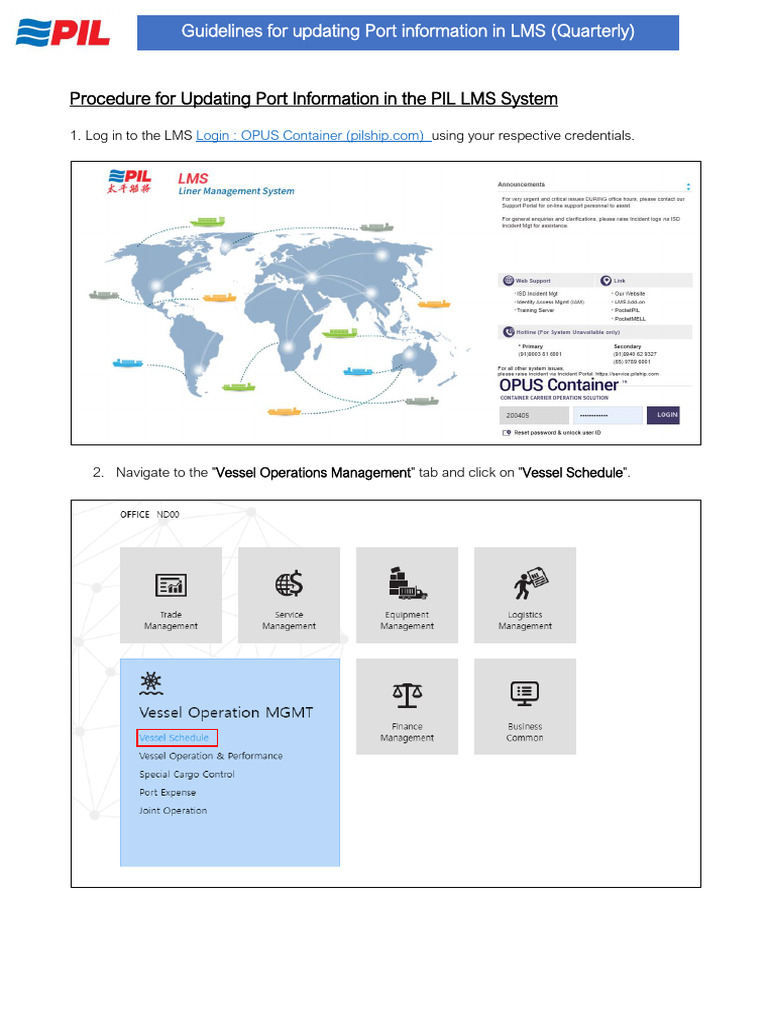 Updating Port Info in PIL LMS System | PDF | Computing