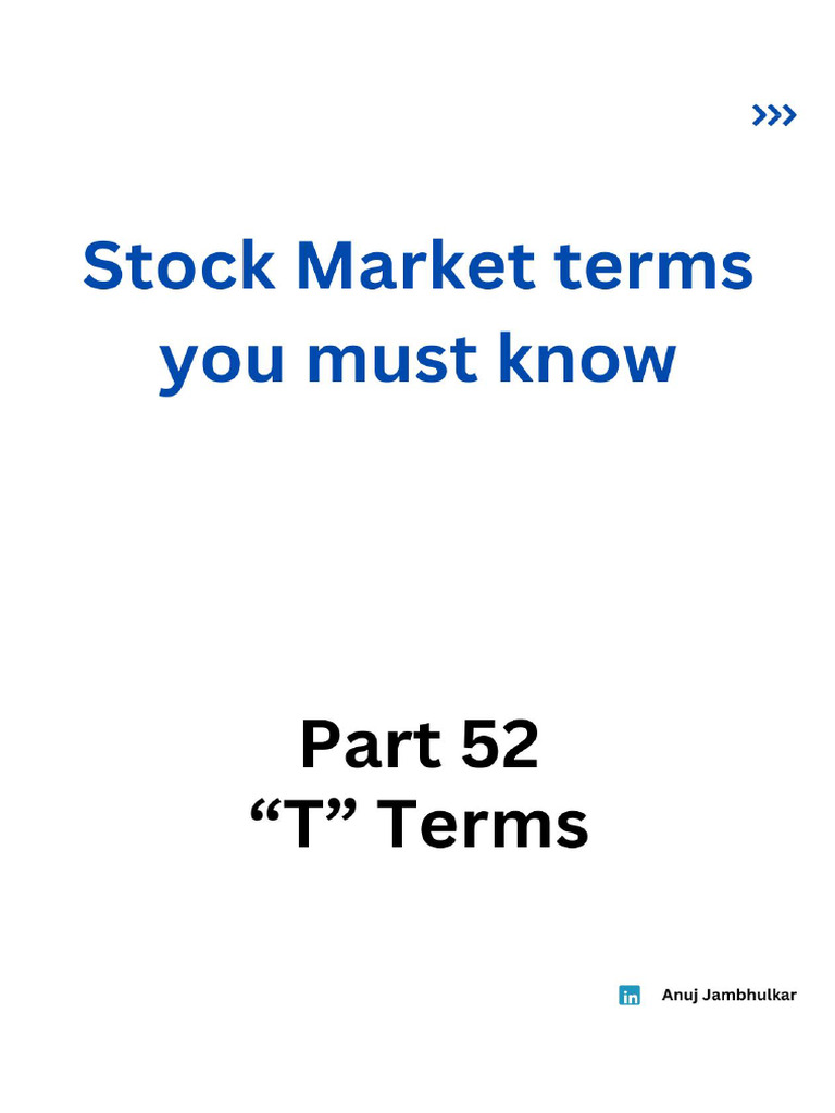 Stock Market Terms | PDF