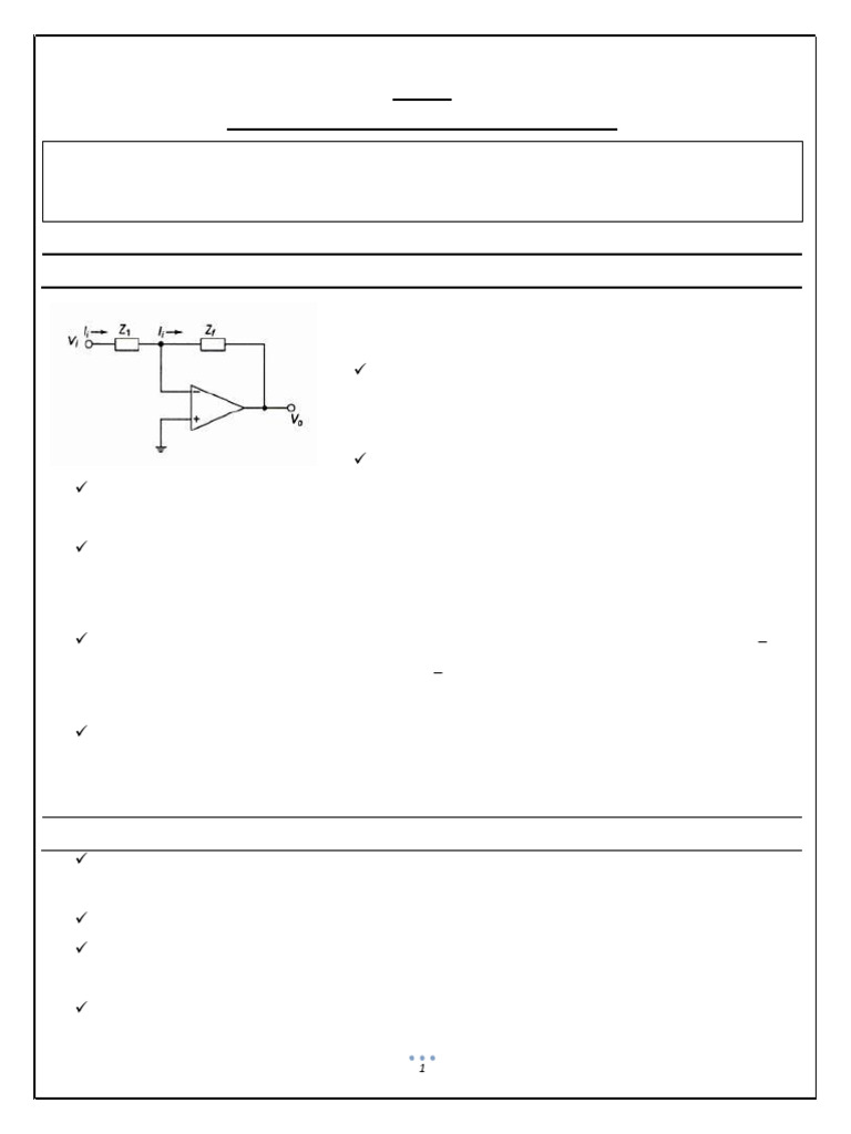 Unit-2-LIC | PDF | Operational Amplifier | Amplifier