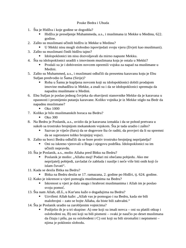 Pouke Bedra I Uhuda | PDF