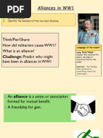WW1 Central and Allied Powers Map Activity | PDF