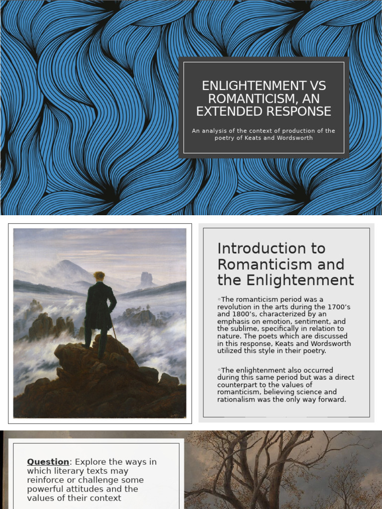 Enlightenment Vs Romanticism, An Extended Response | PDF | Romanticism | Poetry