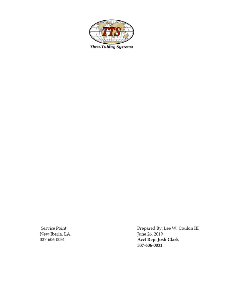 Thru-Tubing Screen Hang-Off Procedures | PDF | Pipe (Fluid Conveyance ...