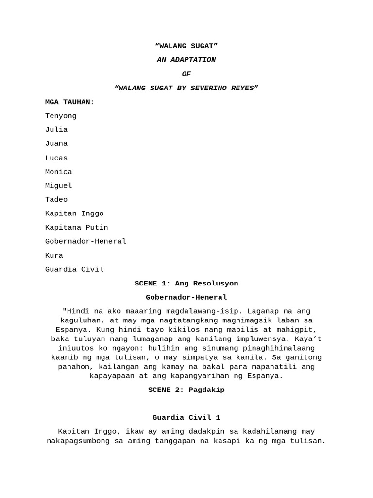 Walang Sugat | PDF