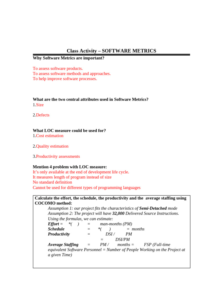 9 Class Activity 1 | PDF | Software | Complexity