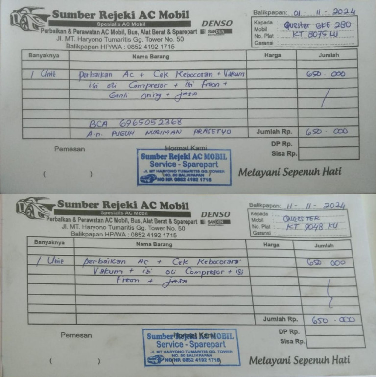 revisi nota AC | PDF