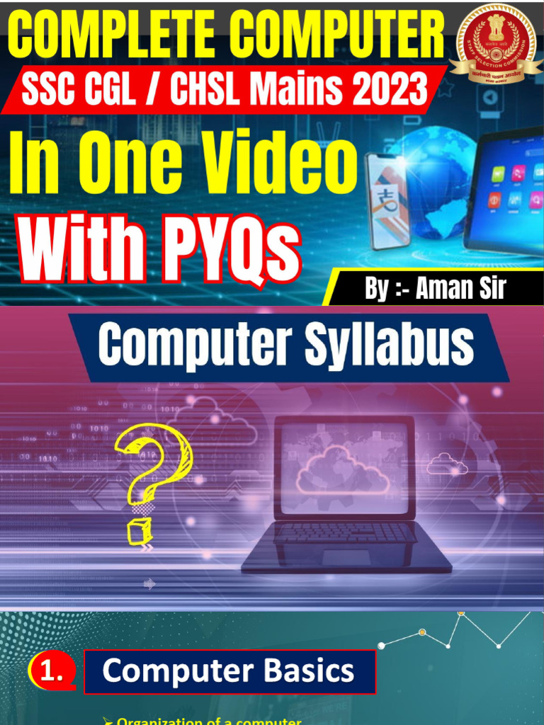 Computer One Shot Video - 2023 (PYQ) | PDF | Random Access Memory | Read Only Memory