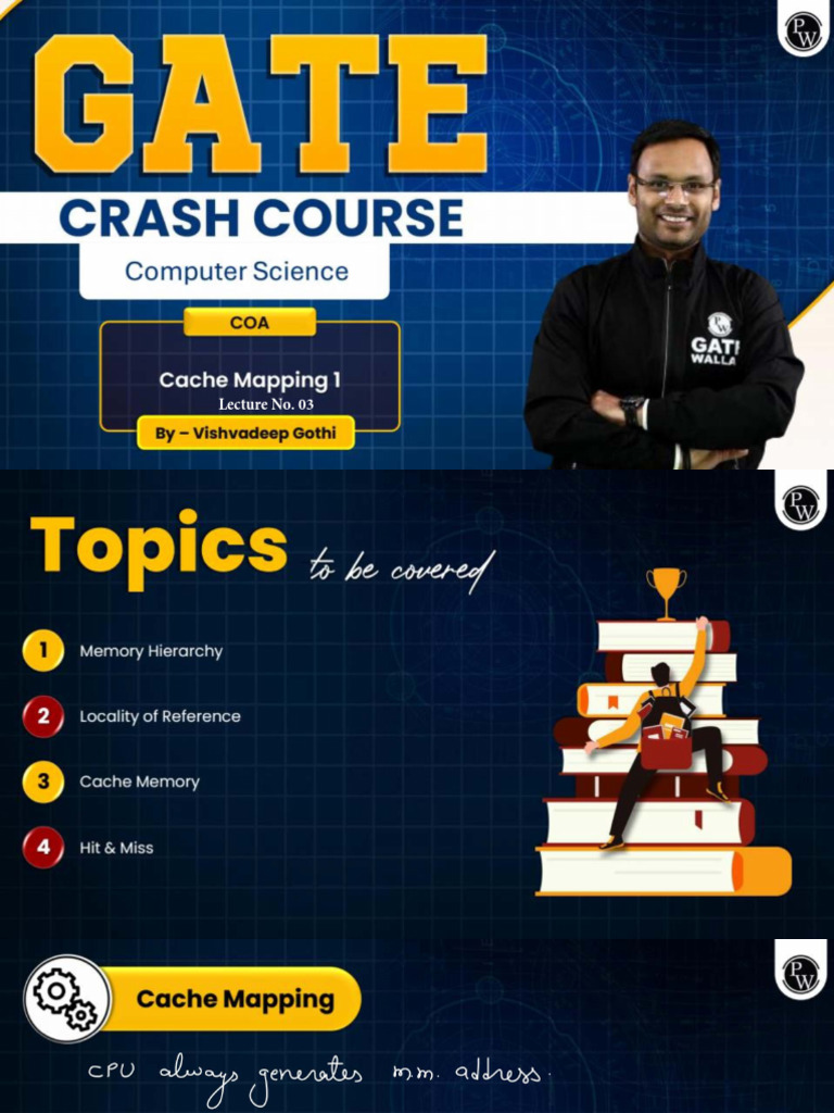 Cache Mapping (Part 01) (Lec 03) _ Class Notes | PDF