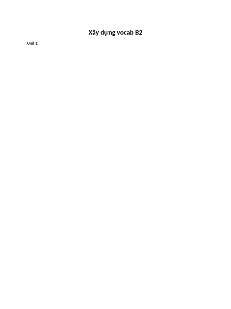 Xây dựng vocab B2 | PDF